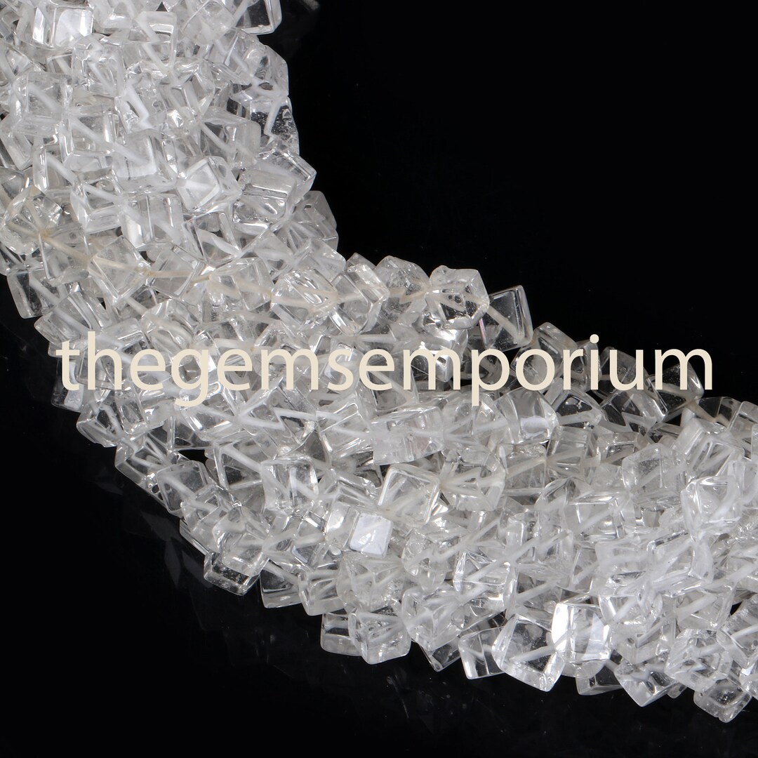 Rock Crystal Plain Smooth Box Shape Beads, Rock Crystal Smooth Box ...