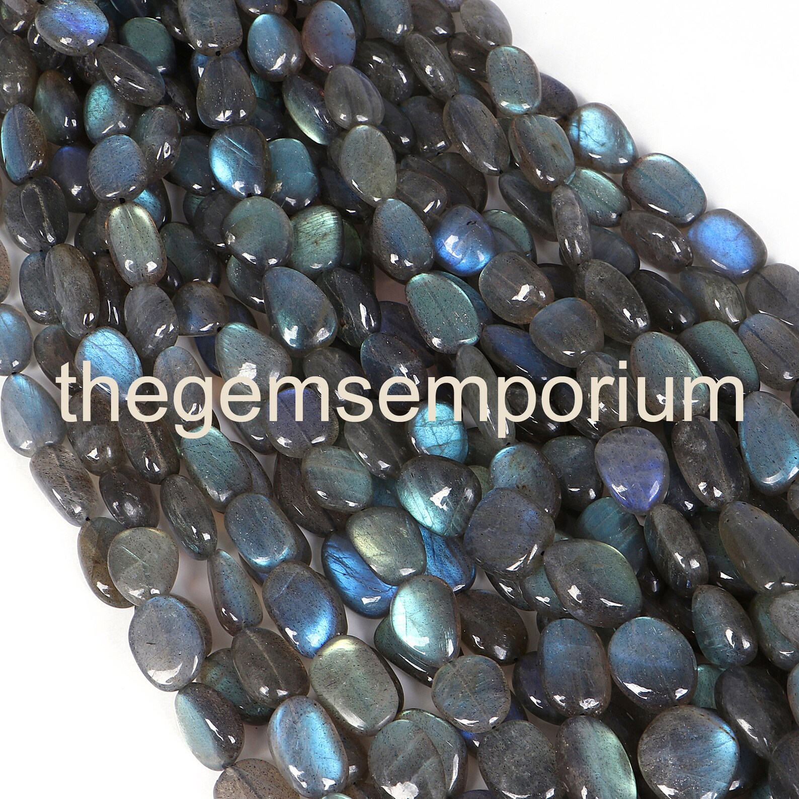 Labradorite Smooth Nugget Shape Gemstone Beads Labradorite | Etsy