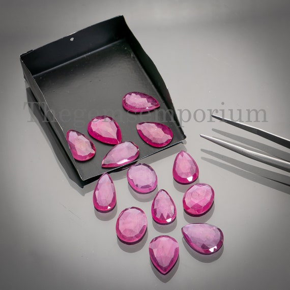 Ruby Rose Cut Ruby Polki Stone Ruby Rose Cut Slices | Etsy