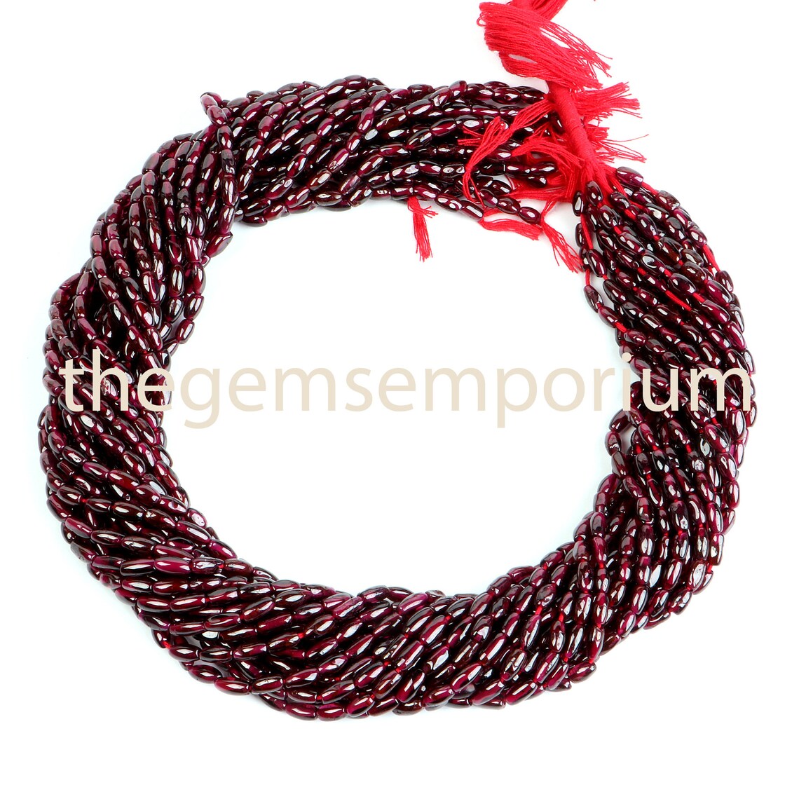 Garnet Plain Loi Shape Gemstone Beads, Garnet Smooth Loi Gemstone Beads ...
