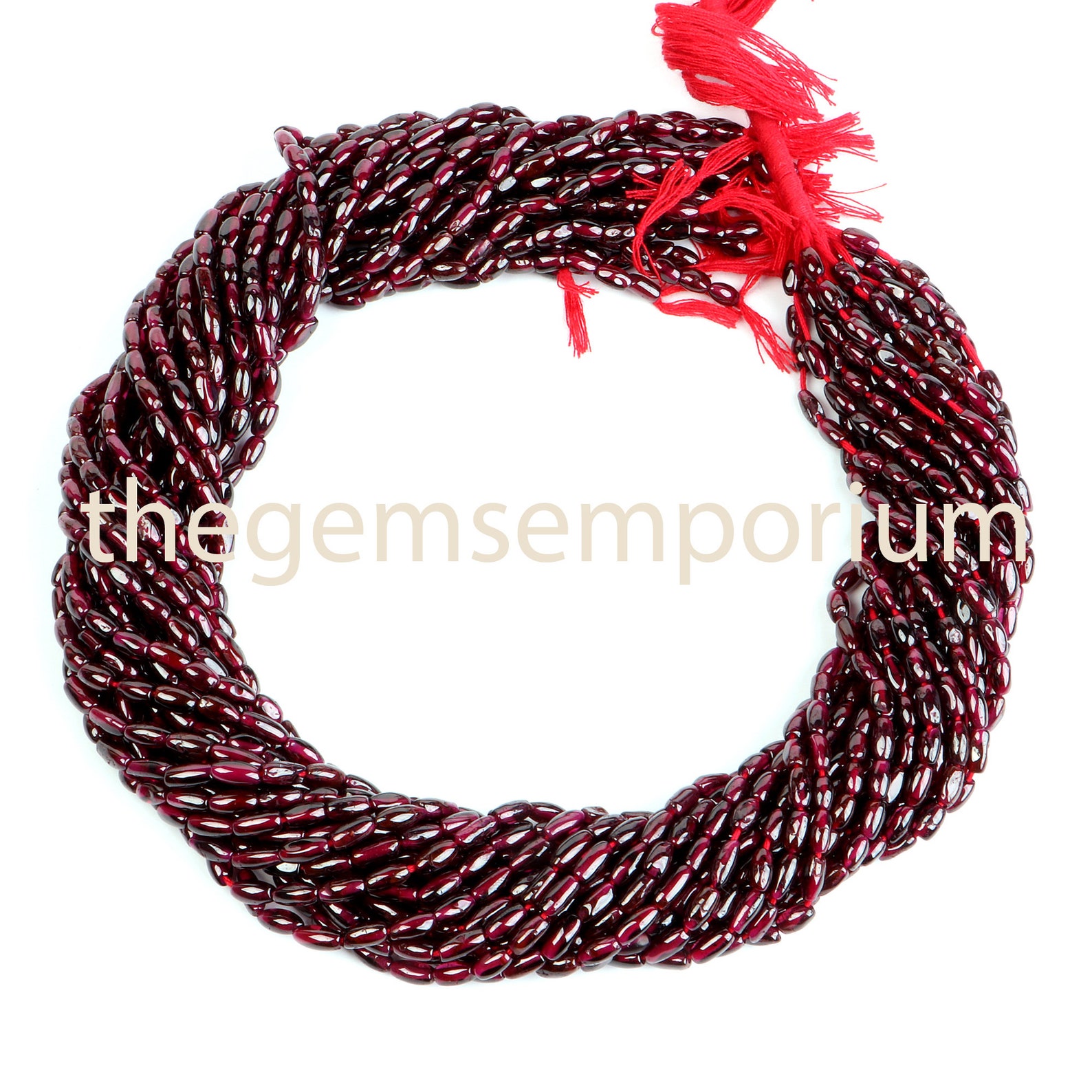 Garnet Plain Loi Shape Gemstone Beads Garnet Smooth Loi - Etsy
