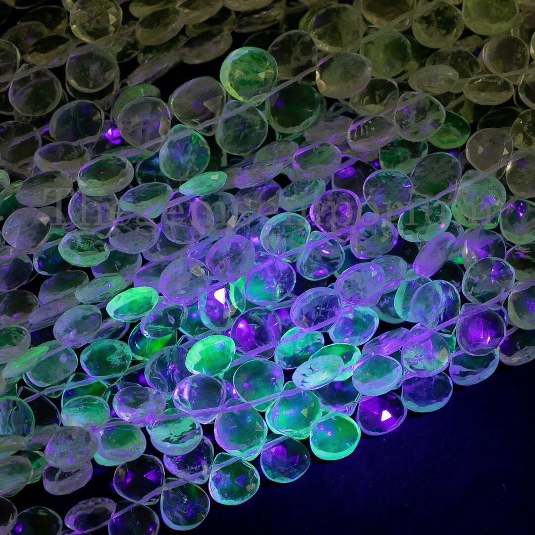 7-8 Mm Rare Hyalite Opal Beads, Side Drill Briolette Hearts, Hyalite ...