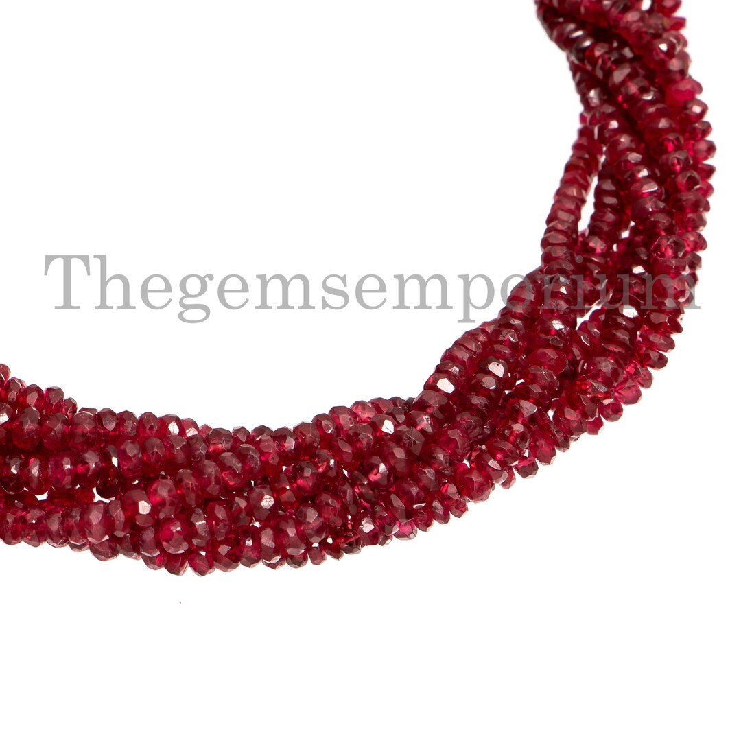 High Quality Red Spinel Rondelle Beads Red Spinel Rondelle - Etsy