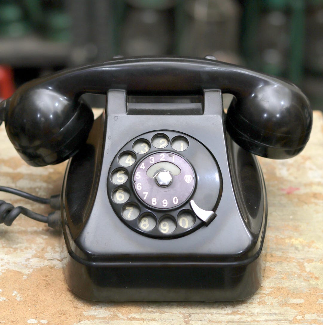 Vintage ITI Rotary Dial Bakelite Phone - 1970s Indian Landline ...