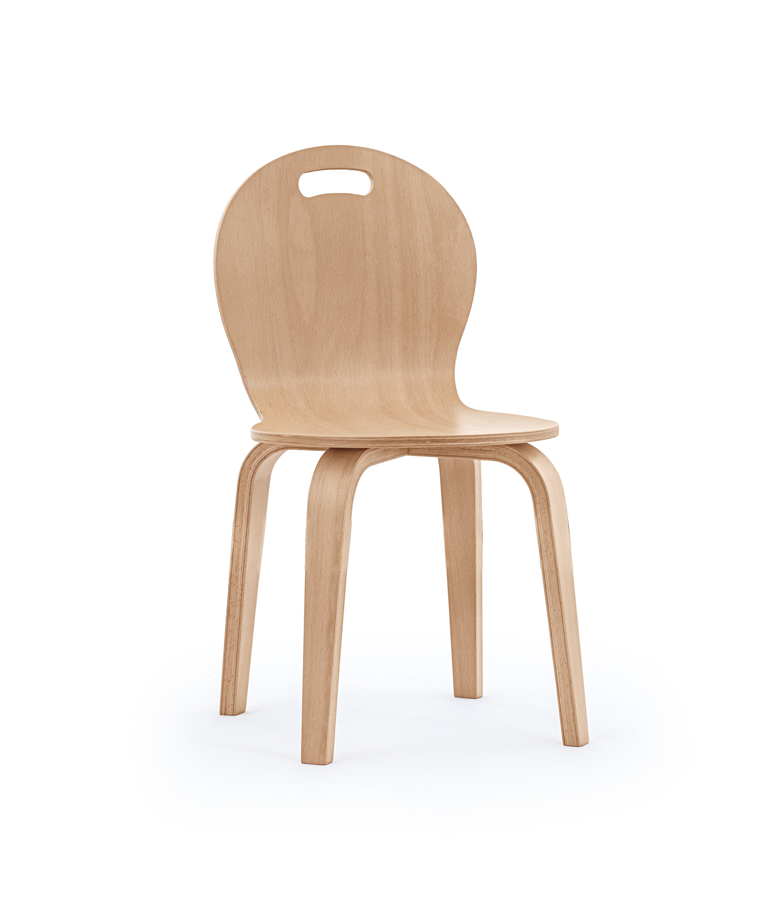 STRAAL Curved Kids Chair, Toddler Chair, Kids Furniture, Montessori ...