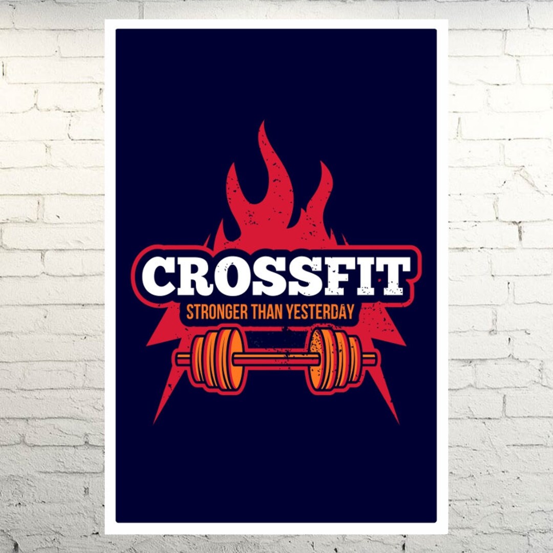 Crossfit - Gym Poster Quote Motivational Fitness Inspiration Mental ...
