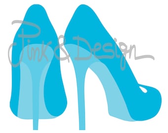 Blue Heels Clip Art - Etsy