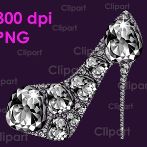 4 High Heels Shoes Clipart PNG Diamond Rhinestone Shoe Clip - Etsy Canada