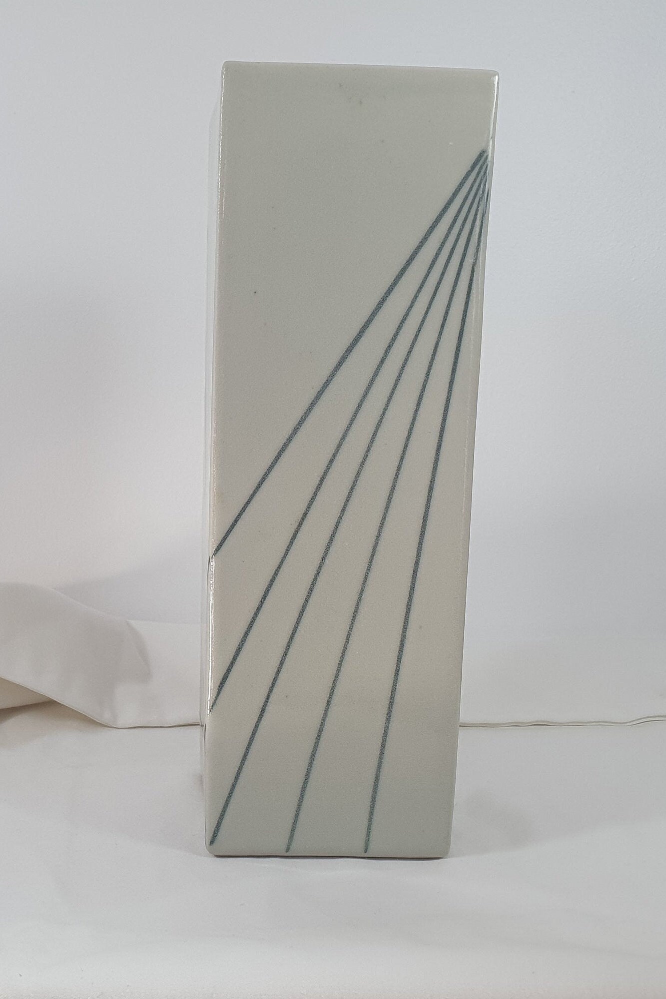 Retro 1990s Grey Geometric Futuristic Vase Australian Studio | Etsy