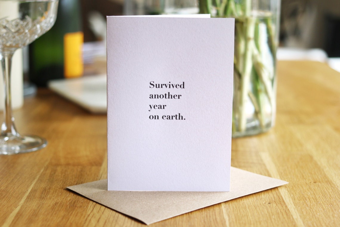 Survived Another Year Birthday Celebration Card | Etsy