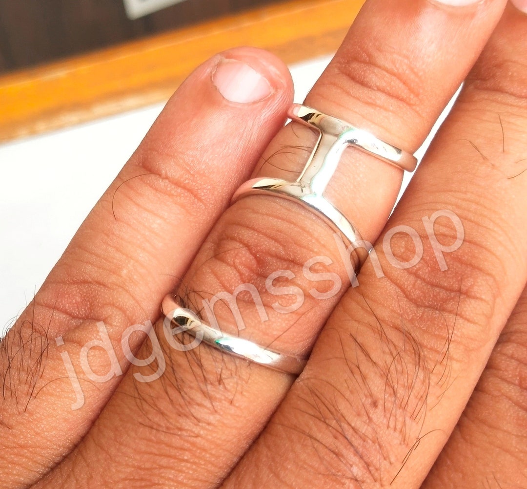 Arthritis Knuckle Ring Swan Splint 925 Silver Handcrafted Finger ...