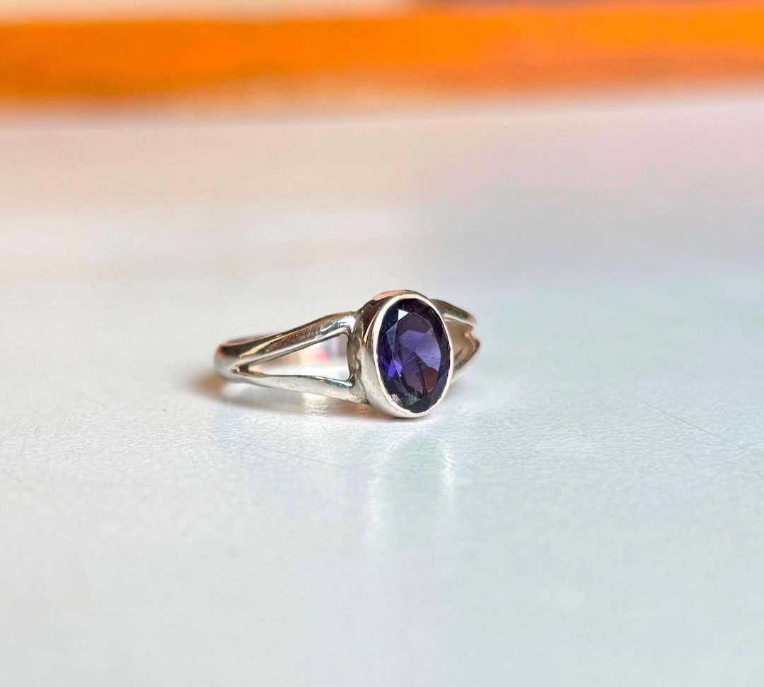Natural Iolite Ring 925 Silver Handmade Gemstone Jewelry for Her - Etsy