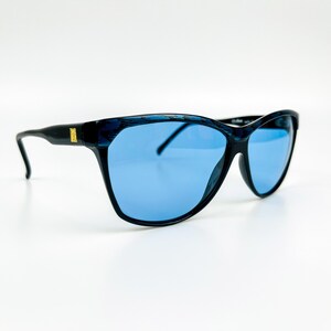 Vintage Sunglasses – 70s NOS Retro Black-blue Patterned Acetate Frame ...