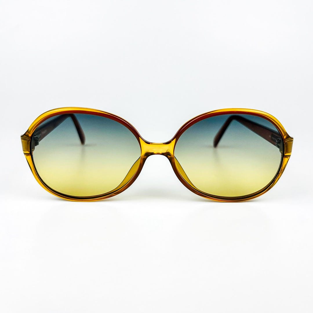 Terri Brogan Vintage 80s Sunglasses – Brown Frame, Green Lenses – Made ...