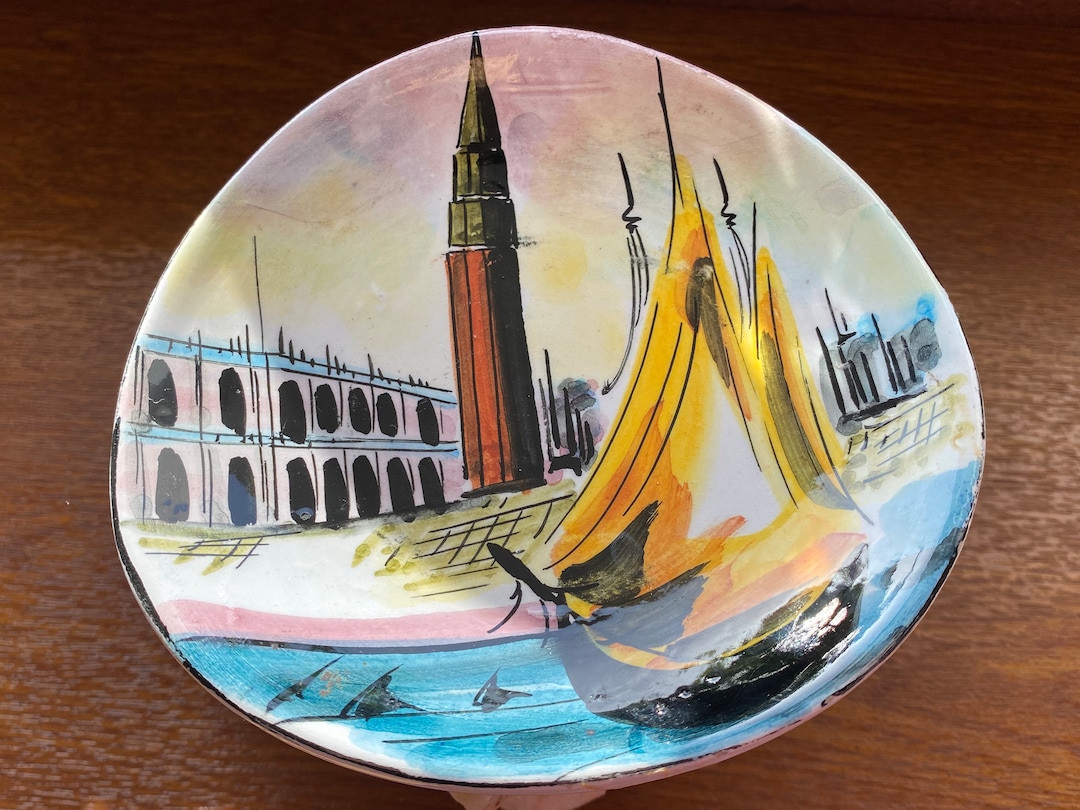 Venezia Venice Italy Plate Hand Painted Piazza San Marco - Etsy