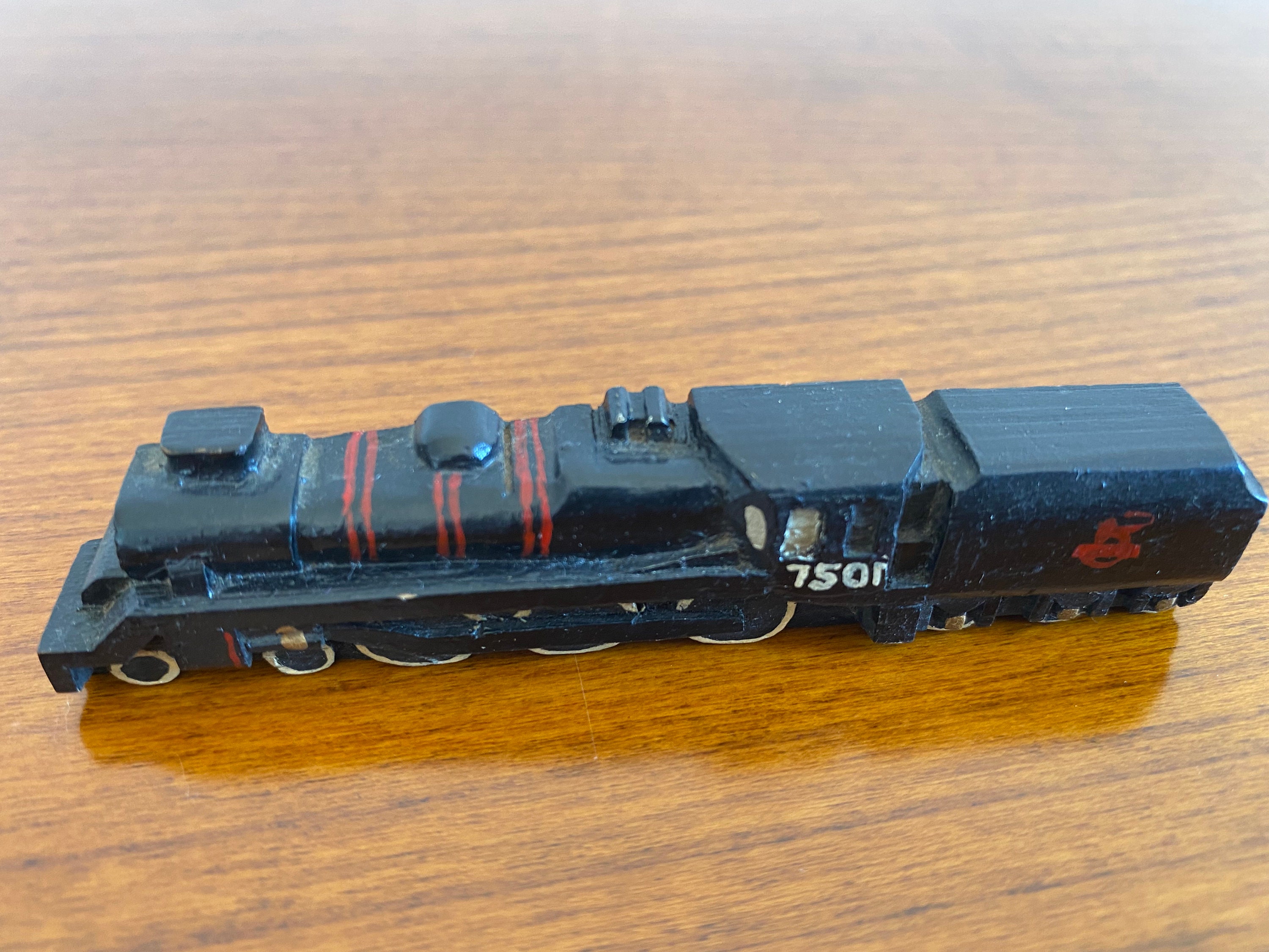 Set of 5 Miniature LMS Locomotives – Vintage Handmade Wooden Model ...