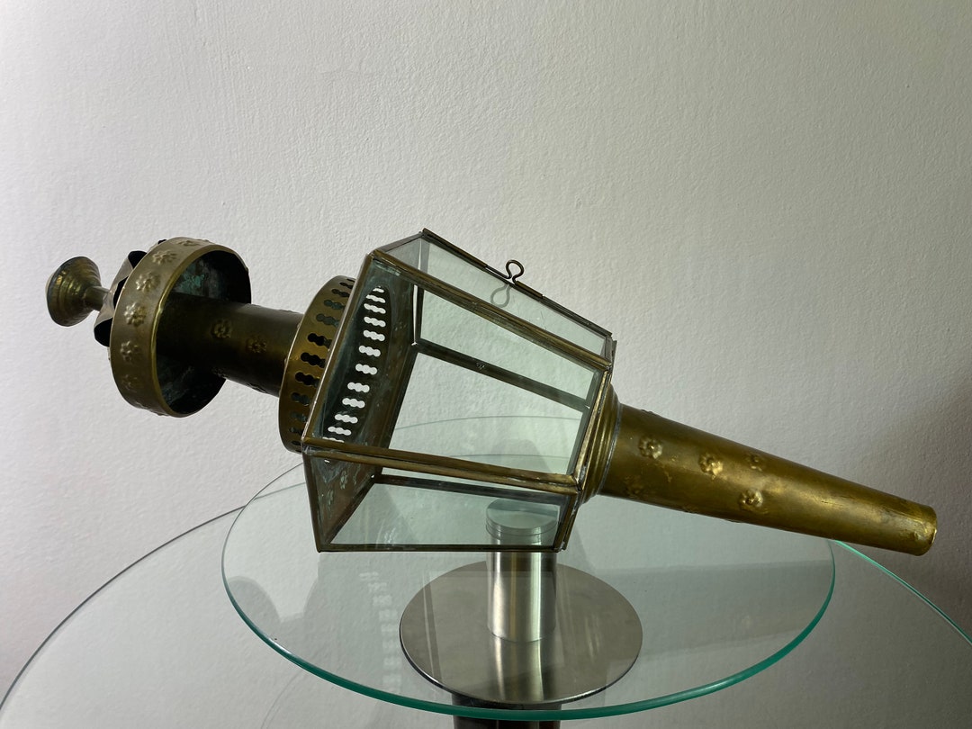 Vintage Buggy Carriage Lantern – Antique Kerosene Oil Lamp – Rustic ...