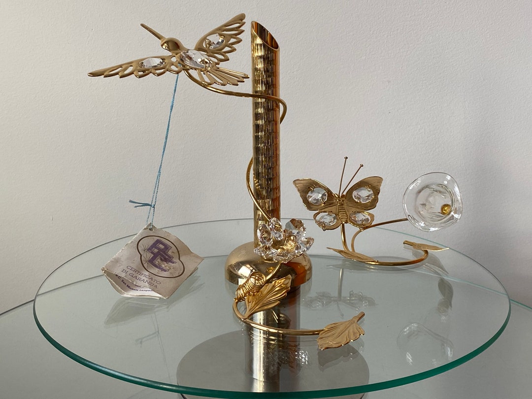 Set of 3 Table Decorations 24K Murano Glass & Swarovski, B.C. San ...
