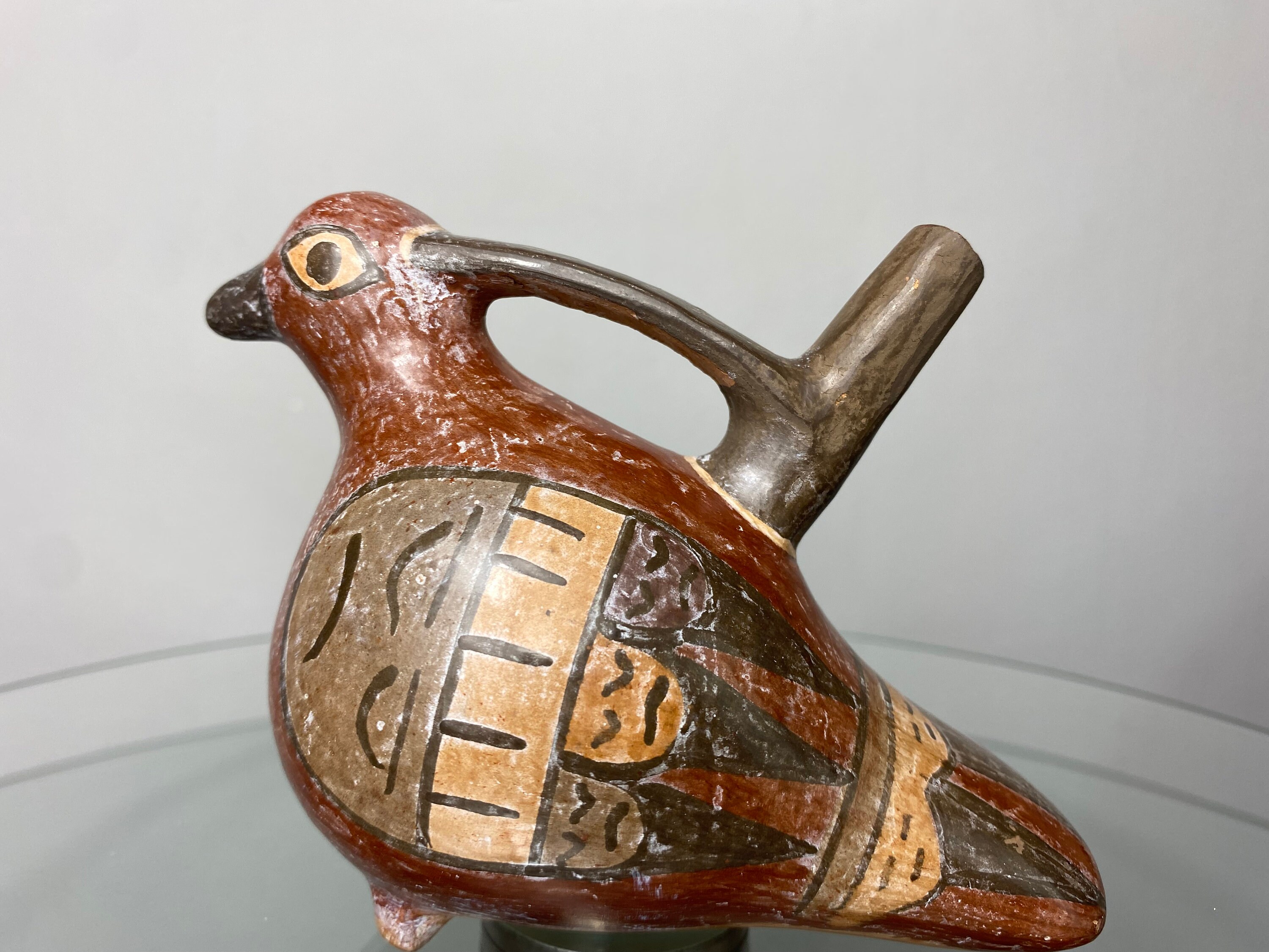 Hand Painted Bird Peruvian Nazca Pottery Vintage 90s Peru - Etsy
