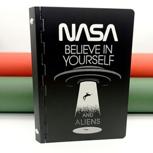 Metal Cover Notebook NASA, Moon, F-16, Notepad, Plane, Aviation, Travel ...