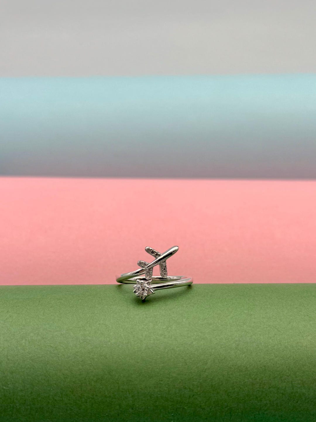 Airplane Ring - Ring With Plane - Silver Plane Ring - Travel Ring ...