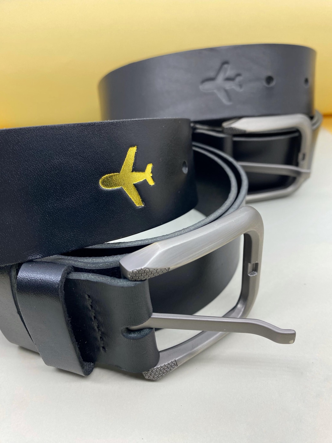 Genuine Leather Belt With Airplane, Aviation Belt, Genuine Skin Belt ...