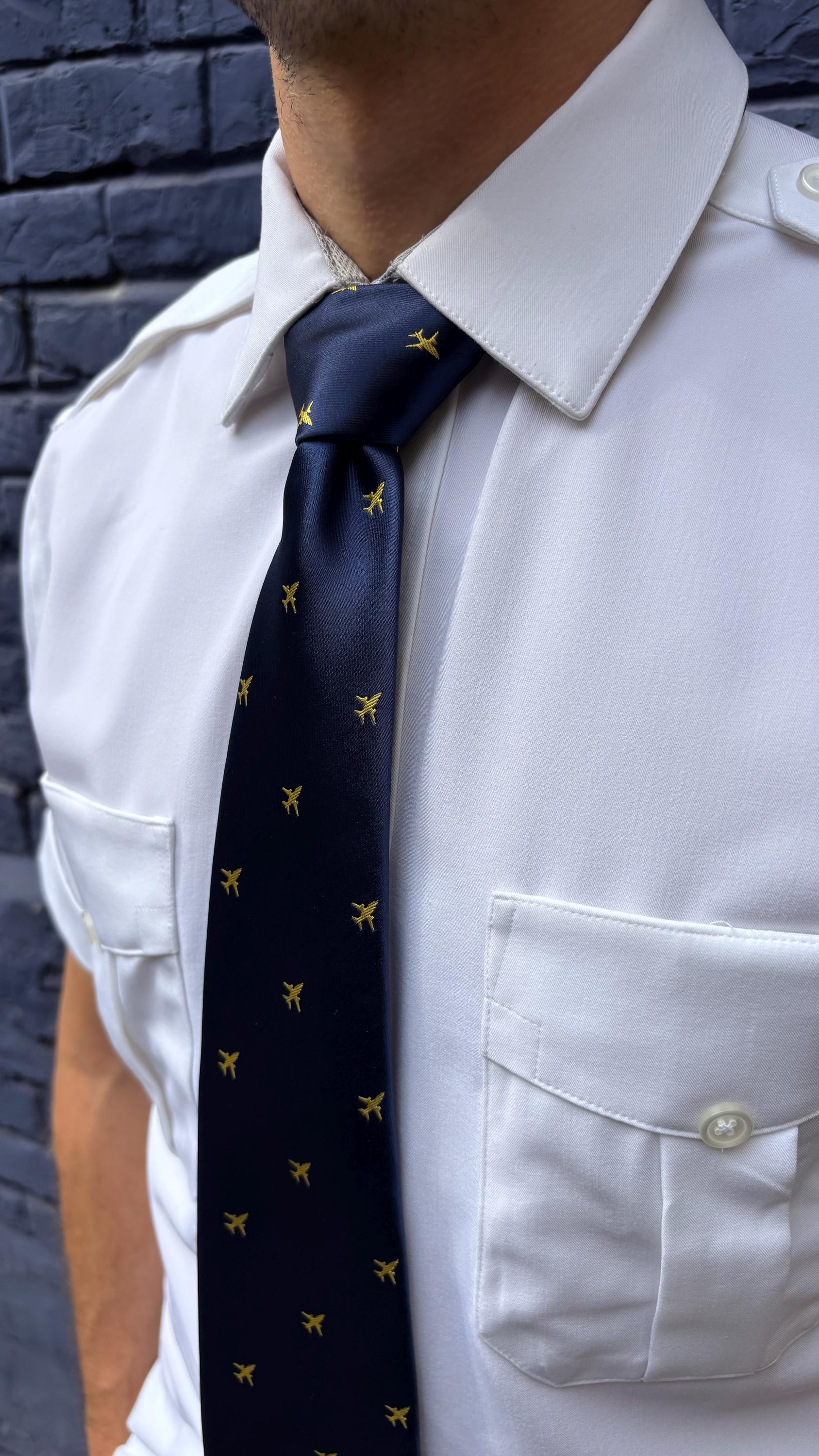Blue Tie With Yellow Planes, Necktie, Aviation Gift, Present for Pilot ...