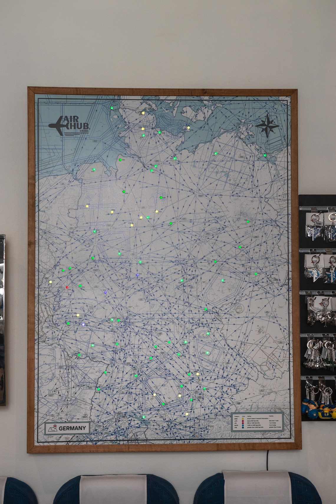 Germany LED Realtime Weather Map Airports METAR Aviation | Etsy