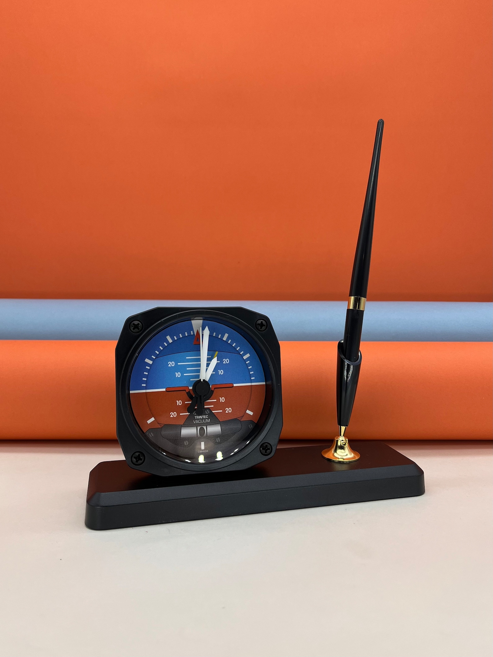 Aviation Table Clock, Airplane, Plane, Alarm Clock, Set With Pen, Gift ...