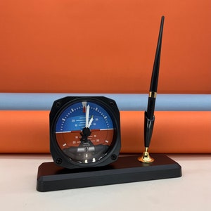 Aviation Table Clock, Airplane, Plane, Alarm Clock, Set With Pen, Gift ...