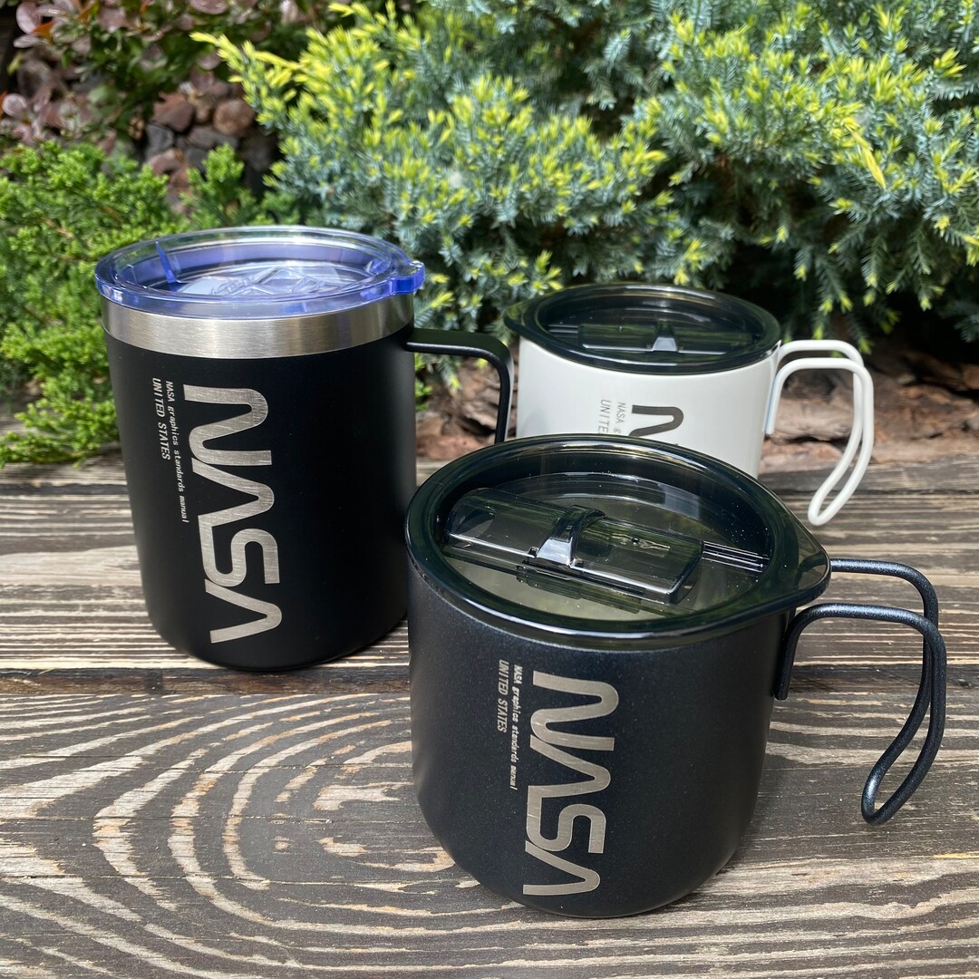 NASA Cup, Metal Cup, Mug NASA, Cup With Lid, Airplane, Plane, Travel ...