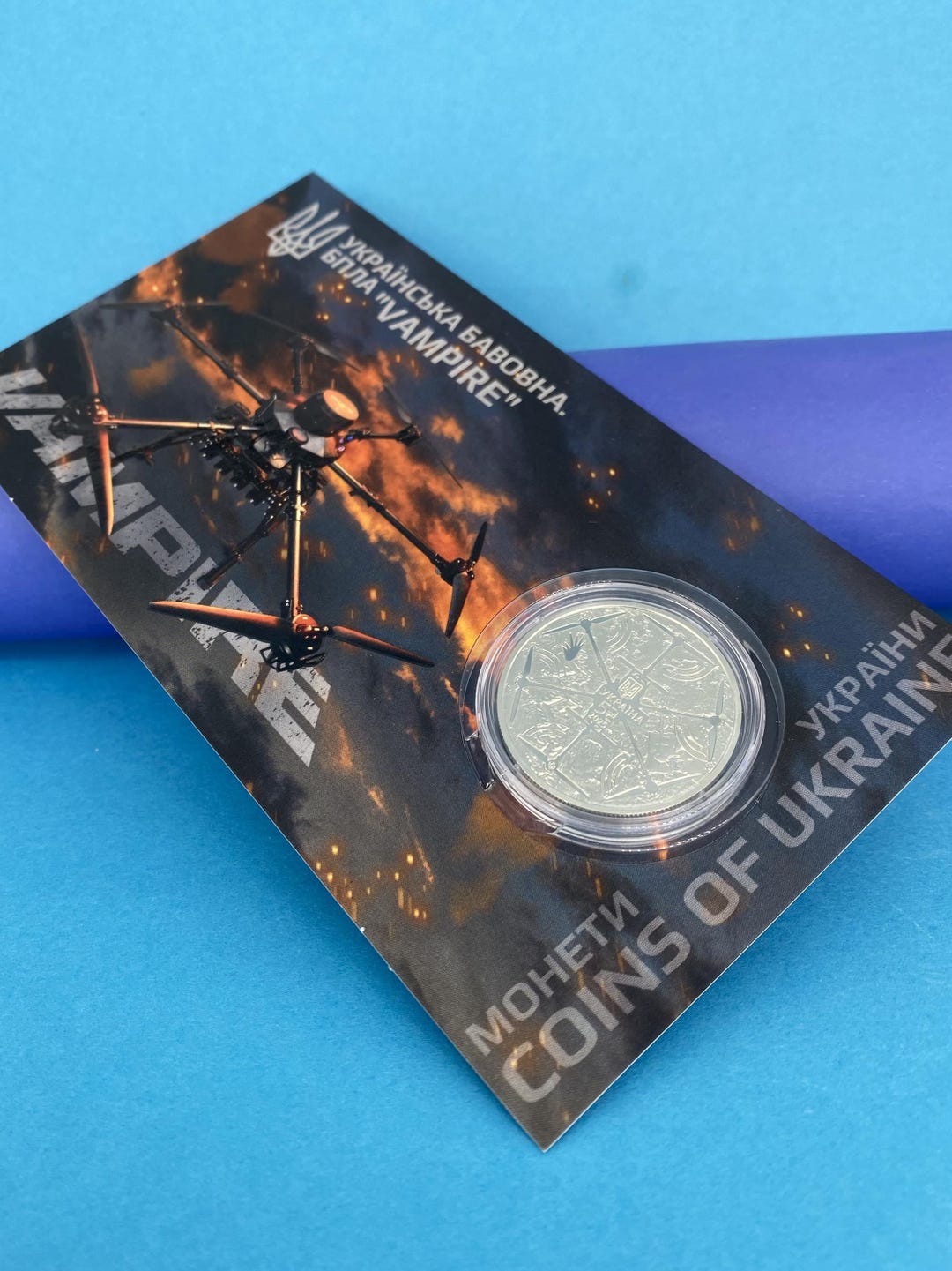 Collectible Coins Ukrainian Air Force, Vampire UAV Coin, Aviation Coin ...