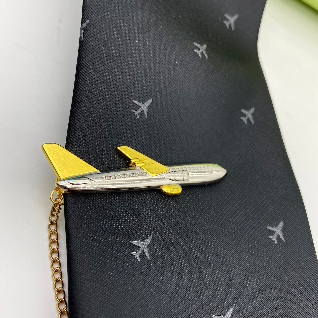 Tie Clip Airplane, Aviation, Plane Tie Clip, Airbus, Boeing, Pilot ...