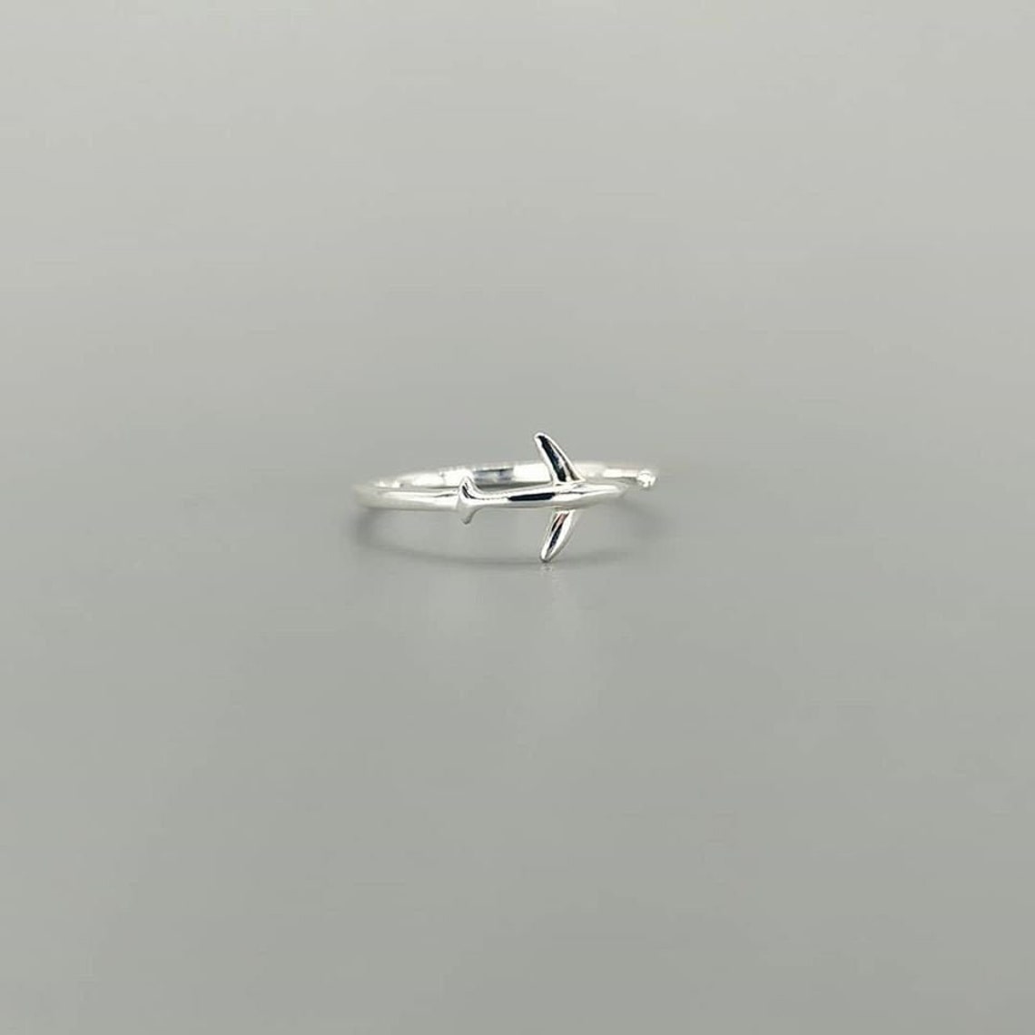 Airplane Ring Ring With Plane Gift for Stewardess Silver - Etsy