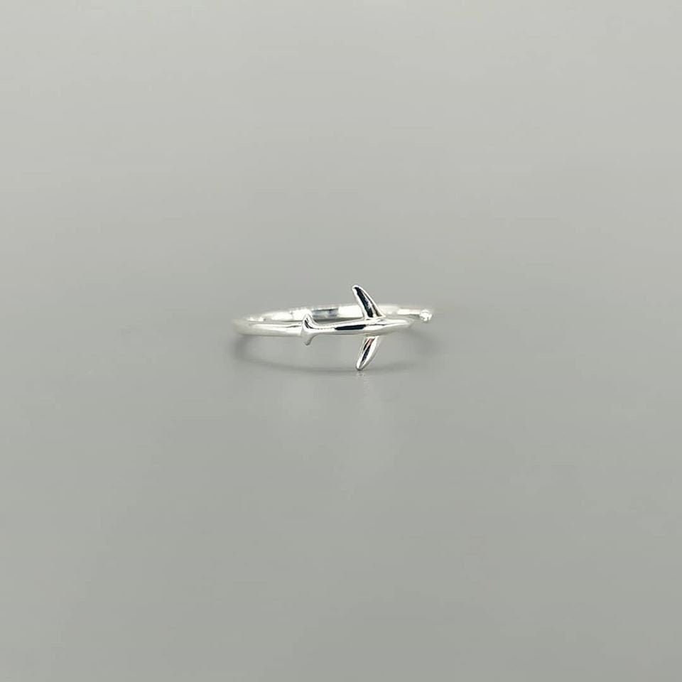 Airplane Ring Ring With Plane Gift for Stewardess Silver - Etsy