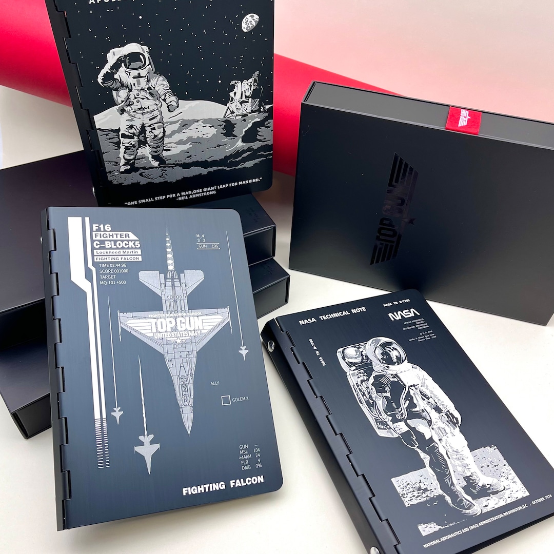 Metal Cover Notebook NASA, Moon, F-16, Notepad, Plane, Aviation, Travel ...