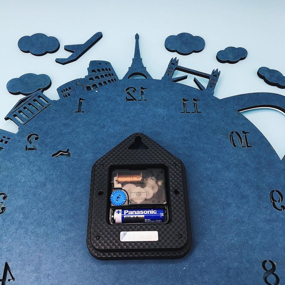 Clock Around the World Handmade Clock Travel Clock Wall - Etsy