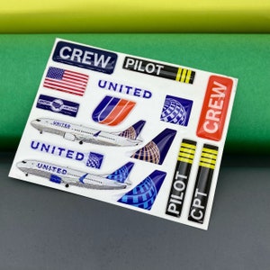 Sticker Pack United Airlines, Aviation Stickers, United, Avgeek, Gift ...