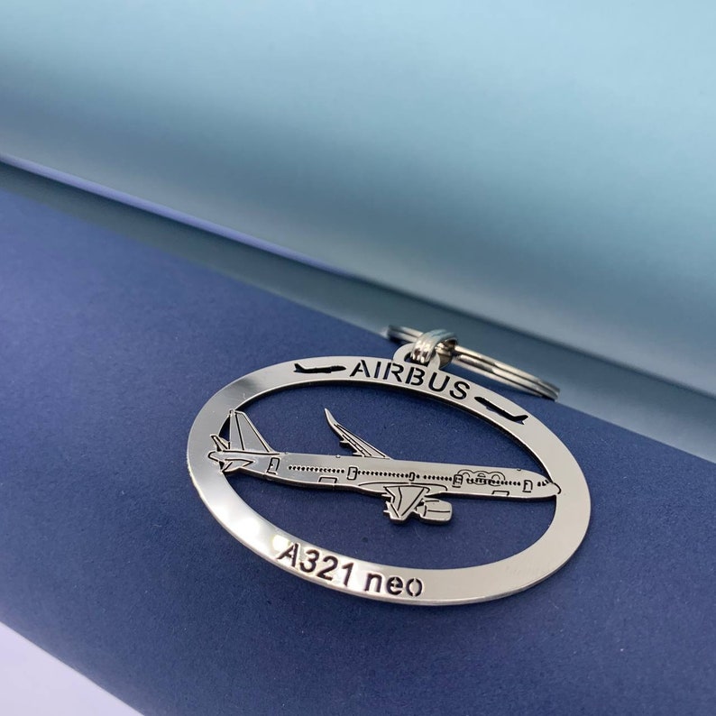 Metal Keychain Airbus A320 A321neo A380 Keychain With - Etsy