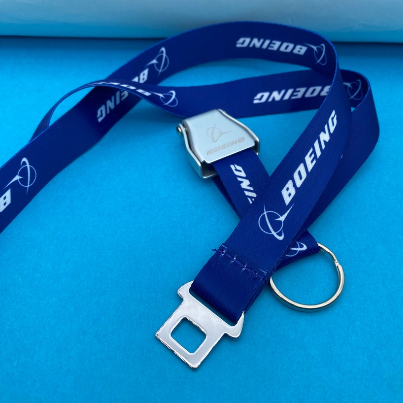 Lanyard Boeing Seat Belt Buckle, Blue Navy Lanyard, Thick Lanyard ...