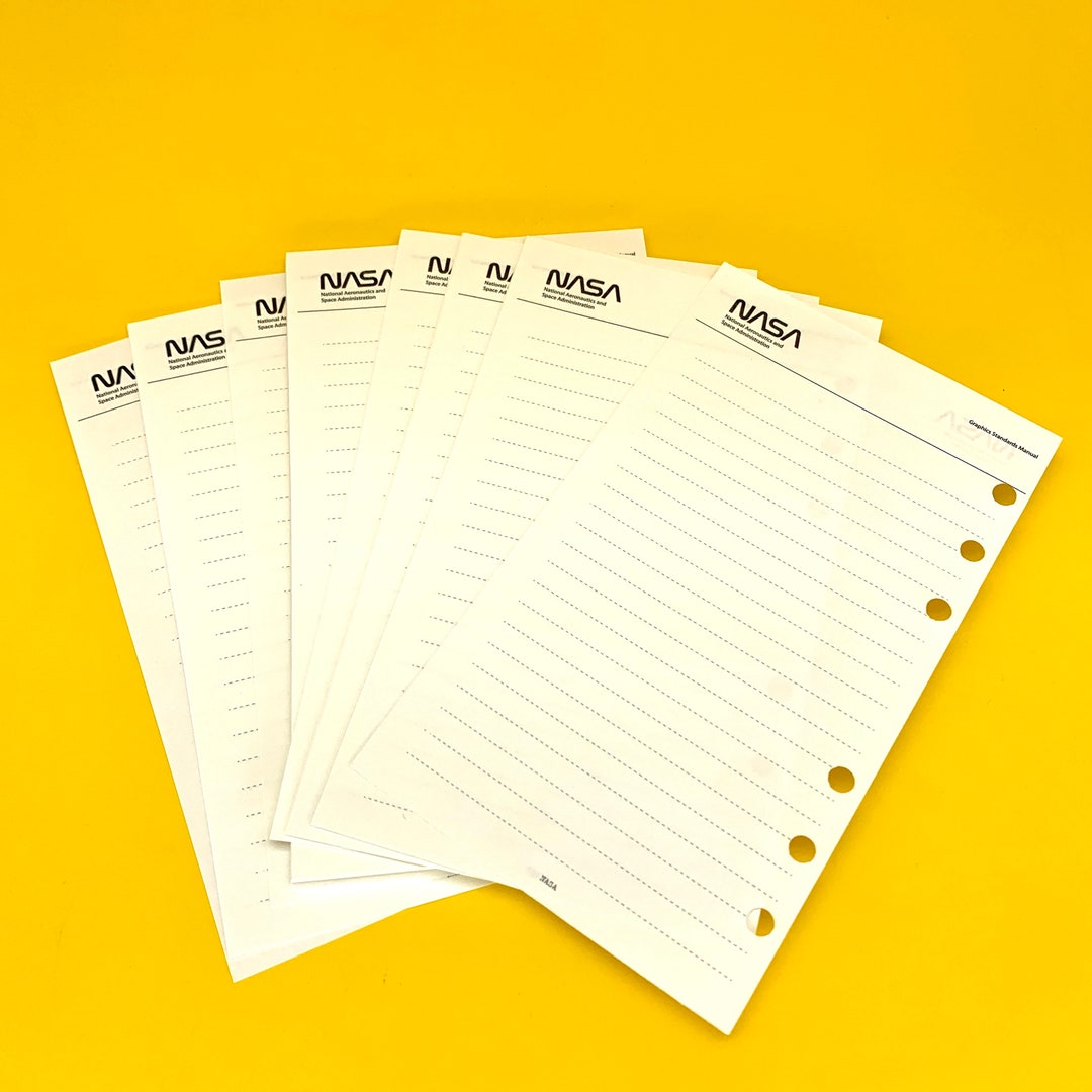 Sheets for NASA Notebook, Notepad, NASA Notepad, Airplane, Plane ...
