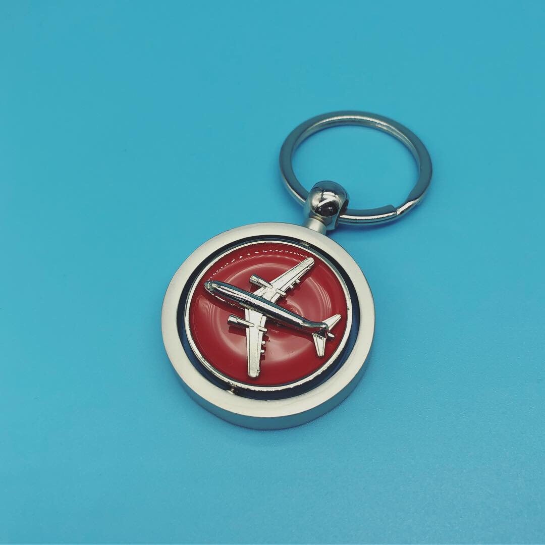 Keychain With Airplane, Rotating Middle,interactive Keychain, Keychain ...