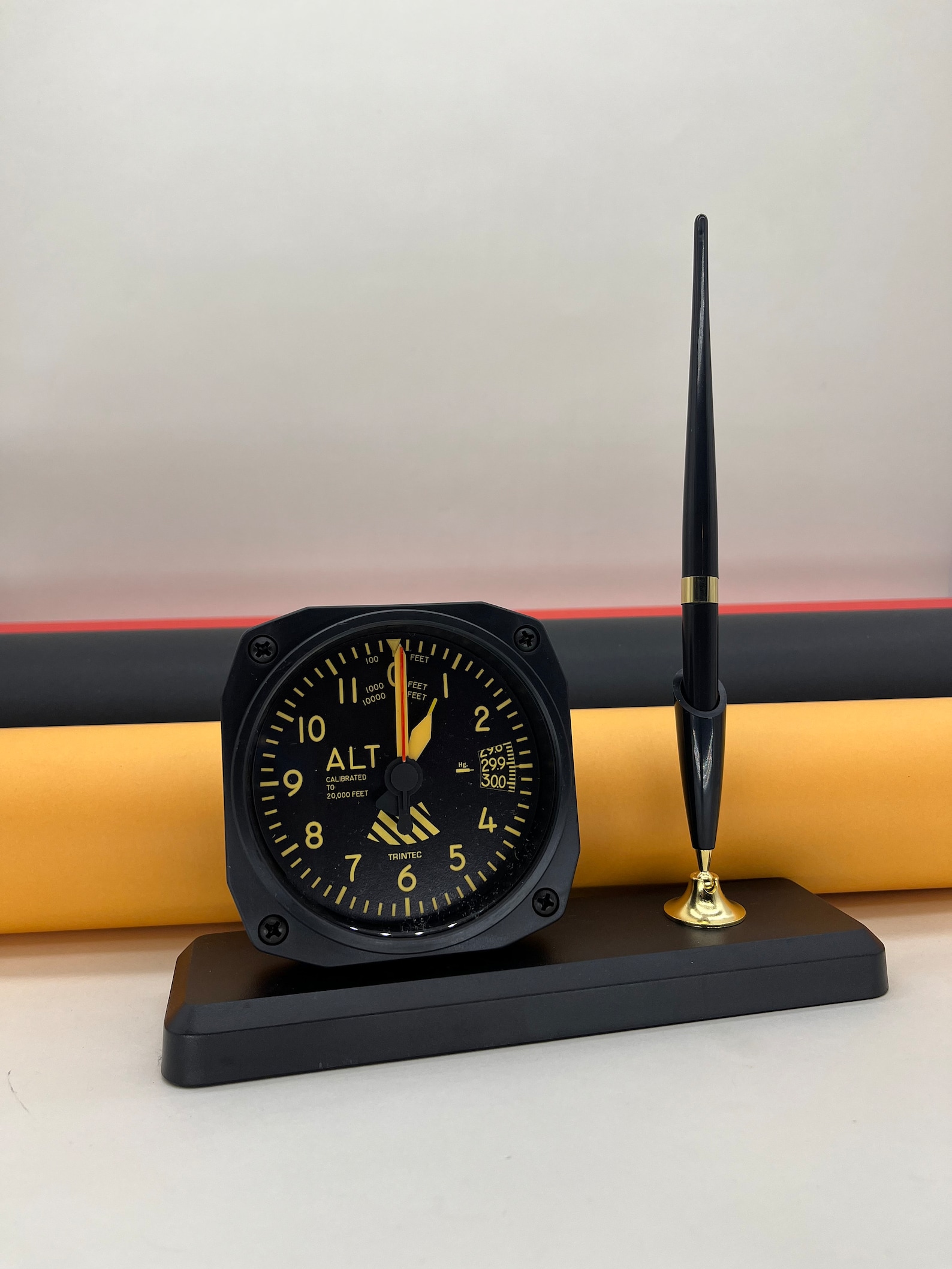 Aviation Table Clock, Airplane, Plane, Alarm Clock, Set With Pen, Gift ...