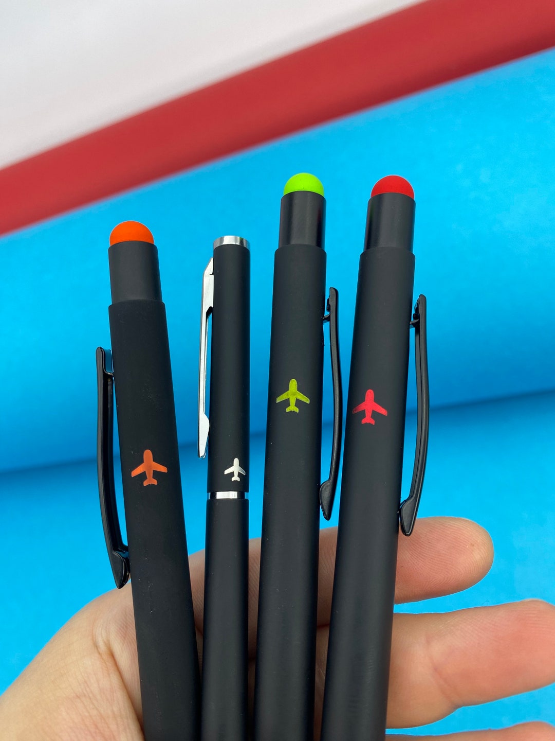 Airplane Pen, Gift for Pilot, Pen With Airplane, Pen With Stylus, Best ...