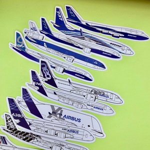 Bookmarks Boeing, Bookmarks Airbus ,aircraft Bookmark, Set of Bookmarks ...