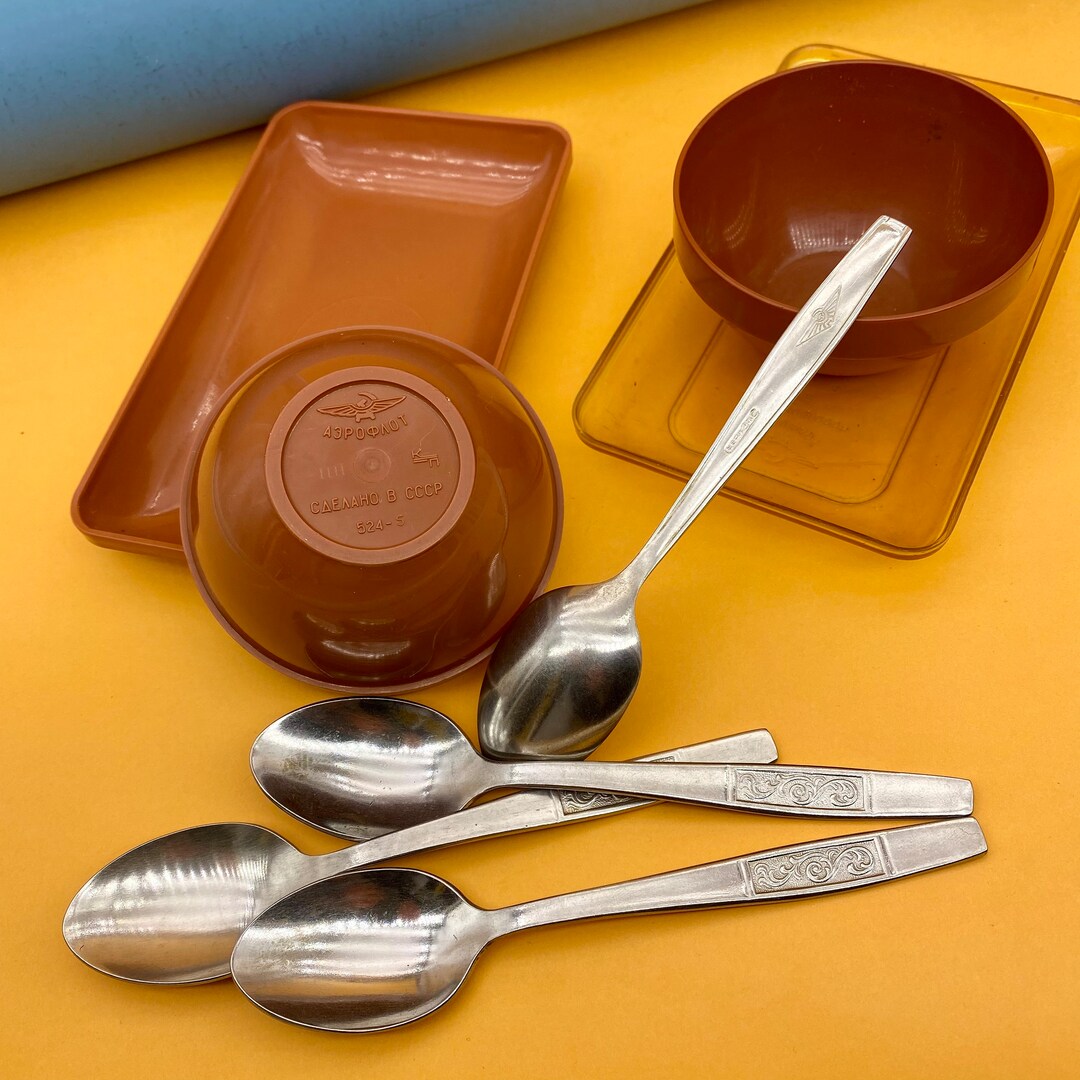 Vintage Crockery, Aeroflot, Aircraft Kitchenware, Vintage Spoon ...
