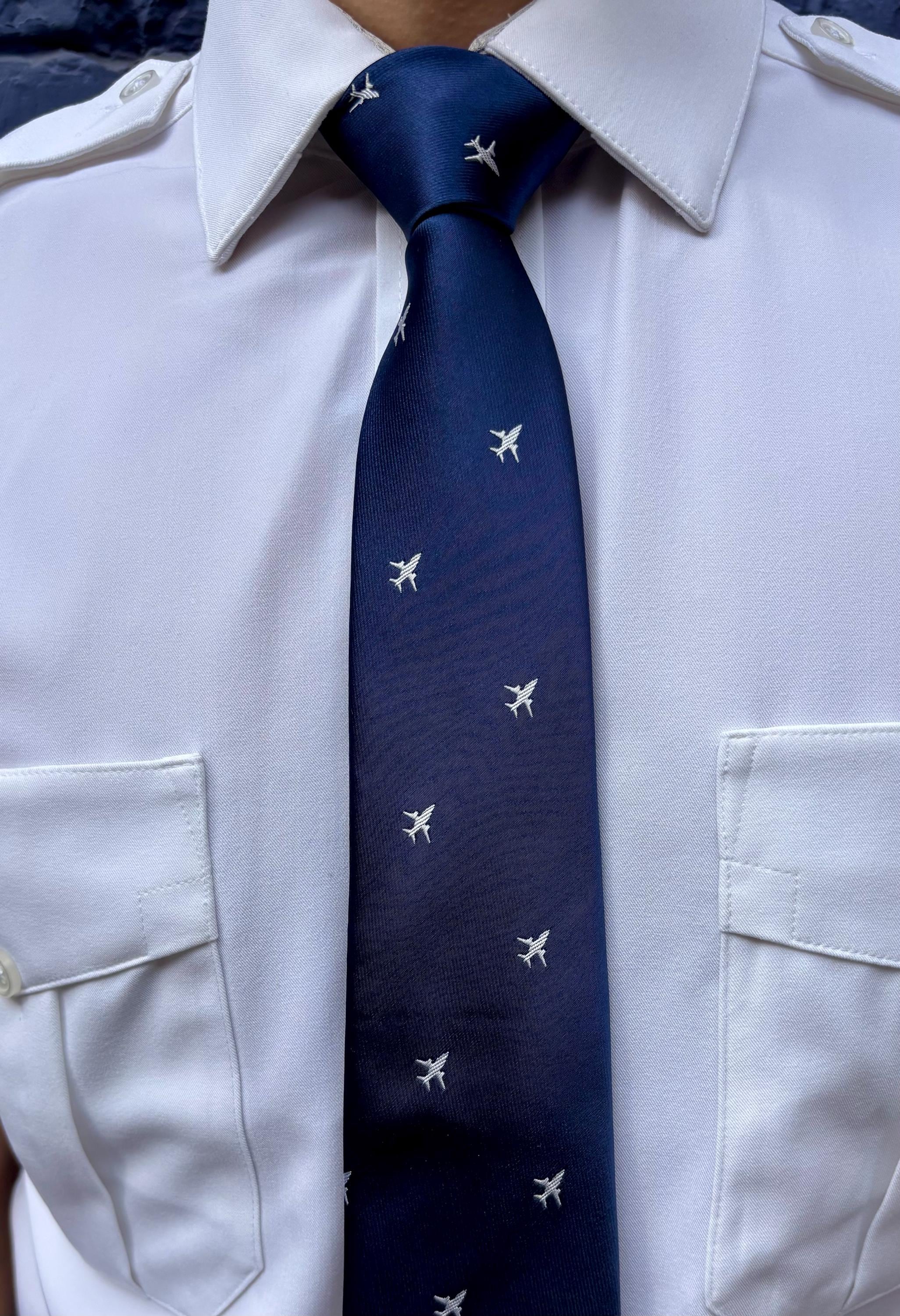 Blue Tie With Yellow Planes, Necktie, Aviation Gift, Present for Pilot ...