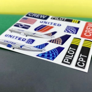 Sticker Pack United Airlines, Aviation Stickers, United, Avgeek, Gift ...
