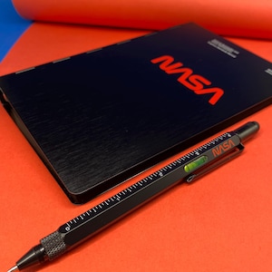 NASA Notebook BLACK, Metal Cover, Notepad, NASA Notepad, Airplane ...
