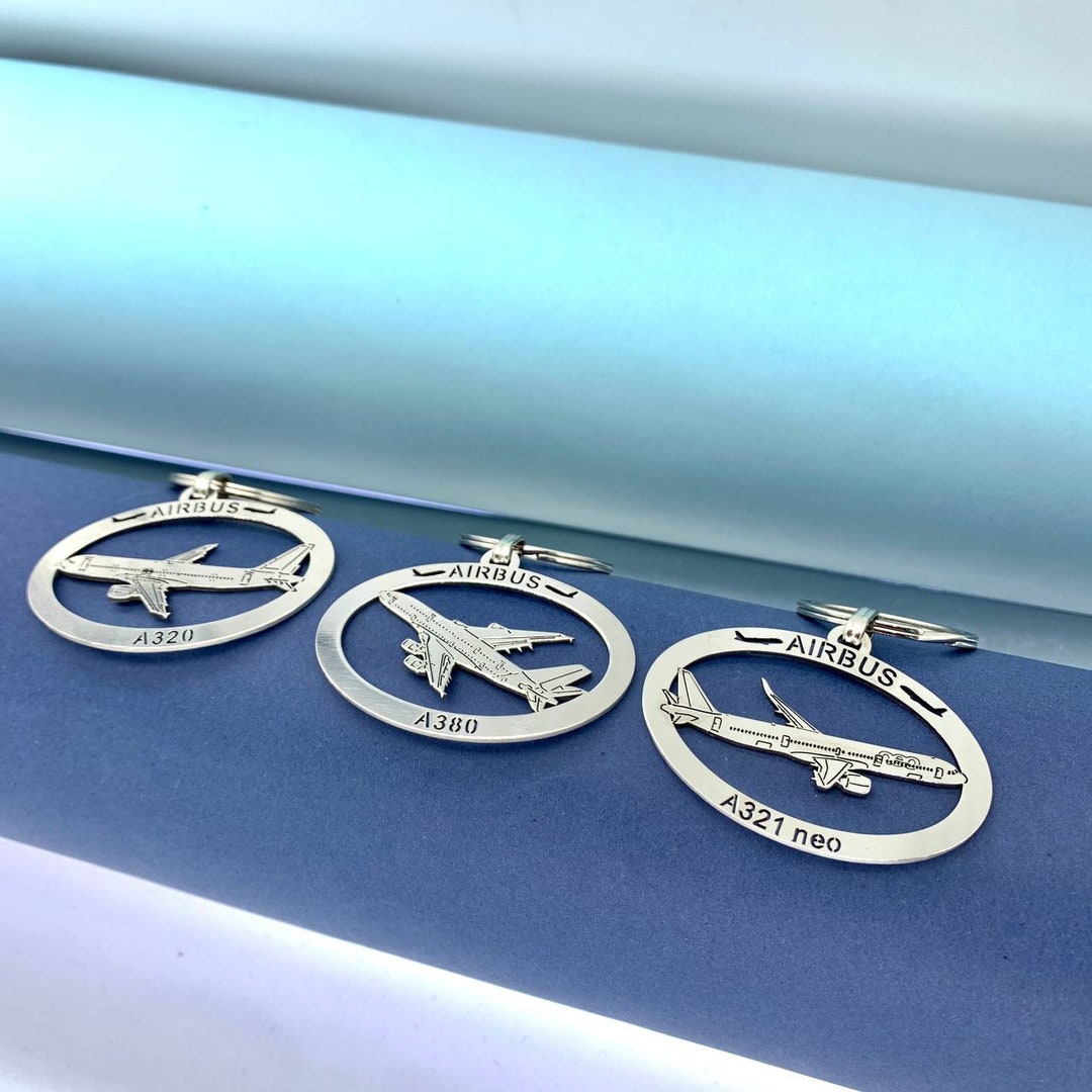 Metal Keychain Airbus, A320, A321neo, A380, Keychain With Plane ...